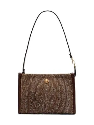 Etro Arnica Small Coated Canvas Top Handle Bag - Brown