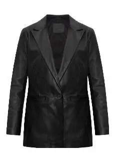 ALLSAINTS Leather Blazer - Black