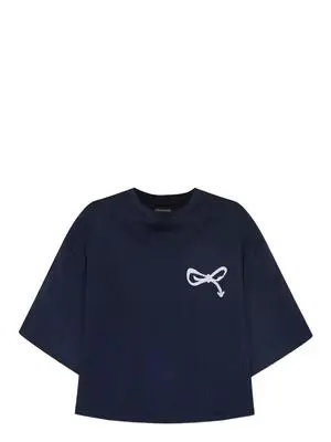 Emporio Armani Bow Detail T-shirt - Blue