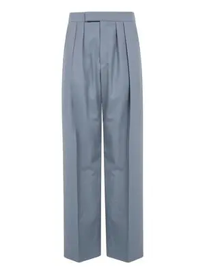 Chloé Wide-leg Gabardine Pants - Gray