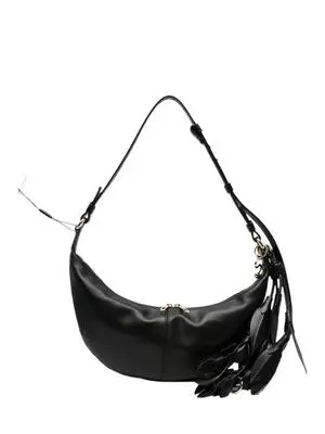 Max Mara Sportmax "argenta" Feather Shoulder Bag - Black
