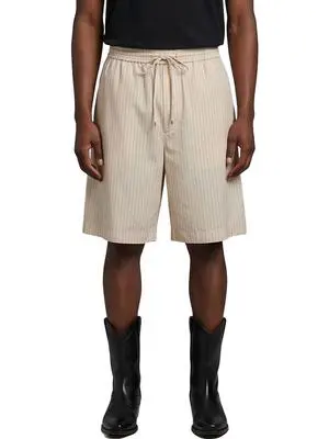 Dsquared2 Striped Silk Shorts - Ivory