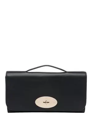 Mulberry Mini Handbag In Calf Leather With Postman's Lock Closure - Black