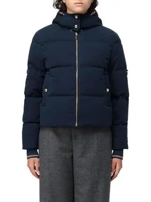 Thom Browne Quilted Cordura® Nylon Down Jacket With Detachable Hood - Blue