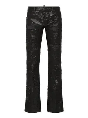 Dsquared2 Disco Wash Sharpei Flared Bootcut Jeans - Black