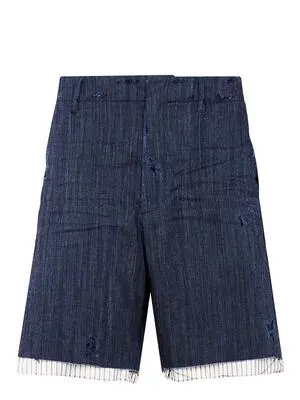 Dsquared2 Raw-cut Herringbone Shorts - Blue