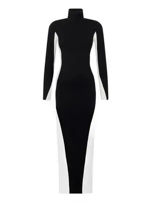 Dsquared2 Long Sleeve Jersey Maxi Dress - Black