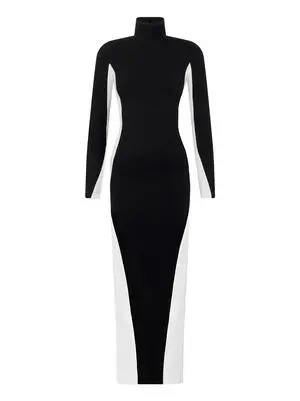 Dsquared2 Long Sleeve Jersey Maxi Dress - Black