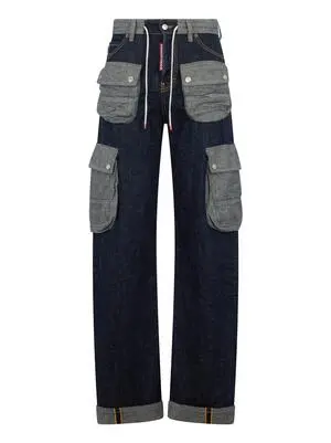 Dsquared2 Dark Wash Loose Twist Jeans - Blue