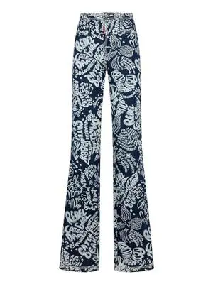 Dsquared2 D2 Dark Flower Wash Dalma Jeans Blue