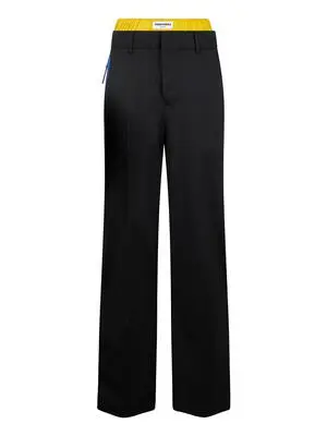 Dsquared2 Tailored Trousers With Contrast Piping - Black