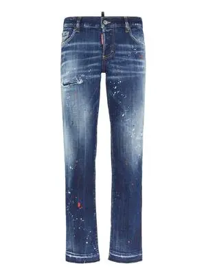 Dsquared2 Jenna Jeans Medium Wash With Spot Details - Blue