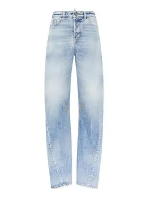 Dsquared2 Light Wash Twisted Jeans - Blue