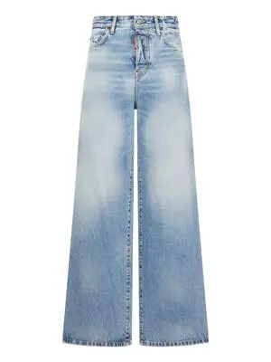Dsquared2 Light Wash Baggy Jeans - Blue