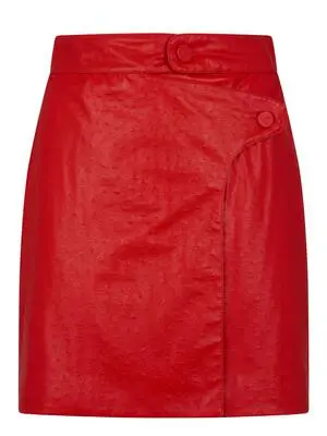 Dsquared2 Printed Faux Leather Skirt - Black