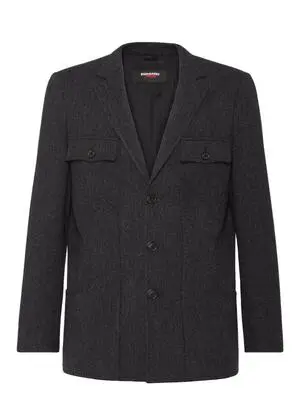 Dsquared2 X Vaccaro Wool, Cotton, And Linen Blazer - Grey