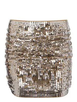 Dsquared2 Sequined Mini Skirt - Silver
