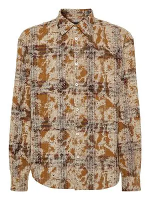 Dsquared2 Bleached Sparkly Checked Shirt - Fantasy