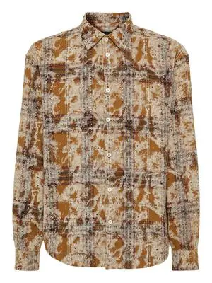 Dsquared2 Bleached Sparkly Checked Shirt - Fantasy