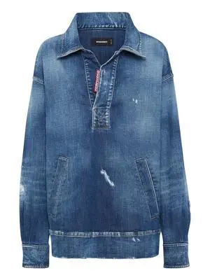 Dsquared2 Relaxed Fit Denim Shirt - Blue