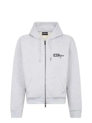 DSQUARED2 ICONique Boyfriend Fit Zipped Hoodie