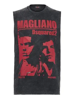 Dsquared2 Magliano X Sleeveless Printed T-shirt - Grey