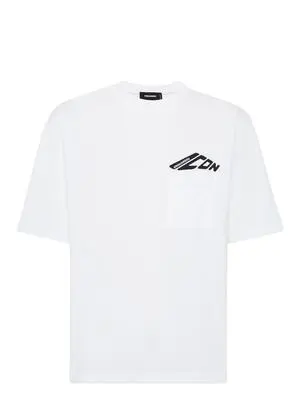 Dsquared2 Icon New Generation Loose Fit Pocket T-shirt - White