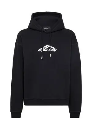 Dsquared2 Icon Relaxed Fit Hoodie - Black