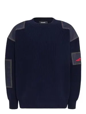 Dsquared2 Icon New Generation Denim Patch Jumper Blue