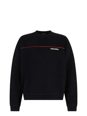Dsquared2 Relaxed Fit Crewneck Sweatshirt With Logo Detail - Black