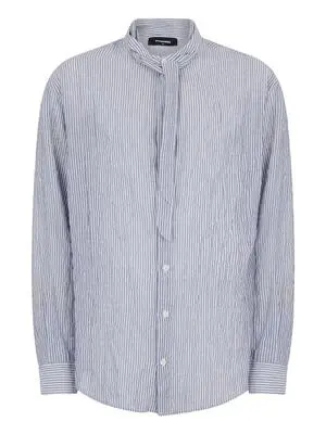 Dsquared2 Linen Tie Dropped Shoulder Shirt - Fantasy