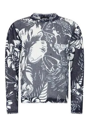 Dsquared2 Dancing Flowers Open-stitch Pullover - Black