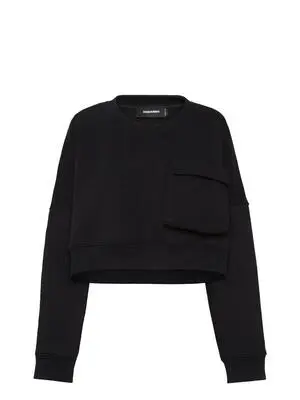 Dsquared2 Icon New Generation Onion Cropped Fit Crewneck - Black