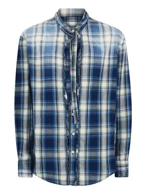 Dsquared2 Ombré Check Shirt With Mandarin Collar - Fantasy