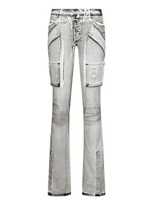DSQUARED2 Dsquared2 Icon White Coal Wash Trumpet Jeans