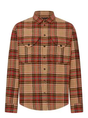 Dsquared2 Checked Wool Flannel Military Shirt - Fantasy