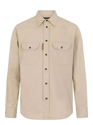 Dsquared2 Canadian Vintage Twill Utility Shirt - Beige