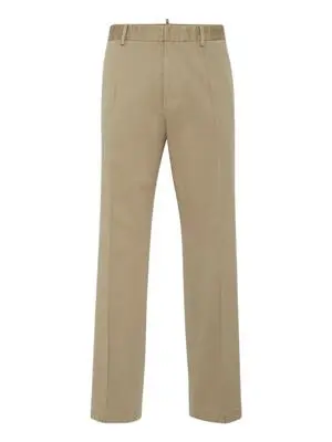 Dsquared2 Relaxed Fit Cotton Chinos - Yellow
