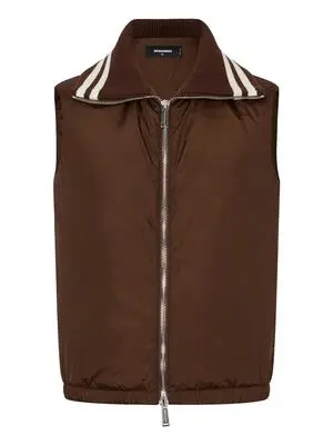 Dsquared2 Hybrid Studded Cropped Vest - Brown