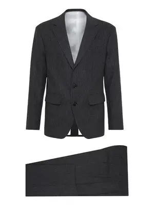 Dsquared2 Striped Wool Suit With Baggy Trousers - Fantasy
