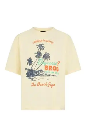 Dsquared2 Relaxed Fit Graphic T-shirt - Yellow