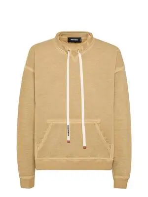 Dsquared2 Relaxed Fit Drawstring Crewneck With Logo Detail - Black