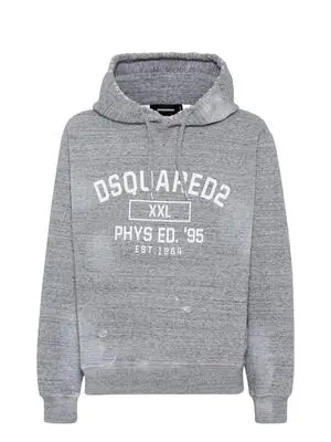 Dsquared2 Distressed Phys Ed Hoodie - Grey