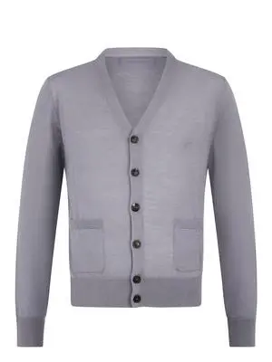 Dsquared2 V-neck Wool Cardigan - Grey