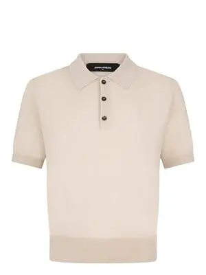 Dsquared2 Knit Polo Shirt - Beige