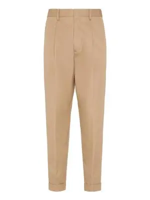 Dsquared2 One Pleat Cotton Trouser - Red