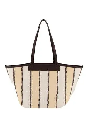 Vince Woven Cotton Large Tote - Multi