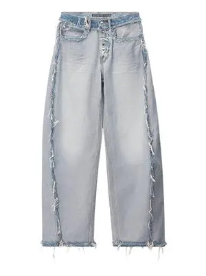 Alexander Wang Emboss Logo Inverted Blow Up Jean - Blue