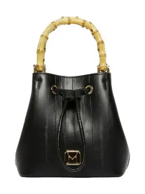 Marella Handbag With Bamboo Handles - Black