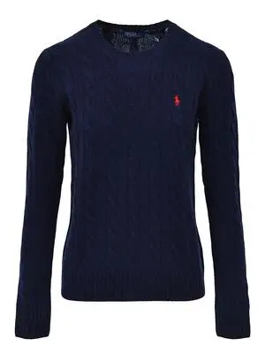Polo Ralph Lauren Julianna Cable Knit Long Sleeve Pullover Sweater - Blue